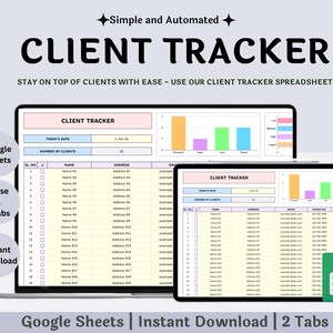 Client Tracker Google Sheet, Business Client Template, Client Tracker ...
