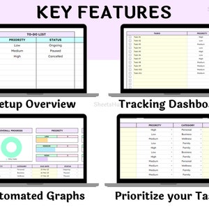 To Do List Template,to Do List Google Sheets Spreadsheet,digital Task ...