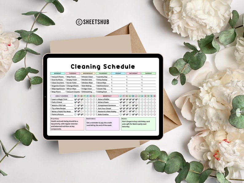 Printable Cleaning Planner | Cleaning Checklist | Cleaning Schedule ...