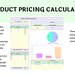 Product Pricing Calculator, Pricing Template, Business Spreadsheet, BEP ...