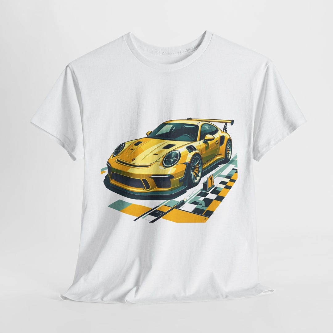 White Porsche 911 T Shirt Sports Car Enthusiast Apparel, Sport Vehicle ...