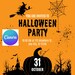 Editable Halloween Invitation Party Canva 5 Templates. Easy to Edit in ...