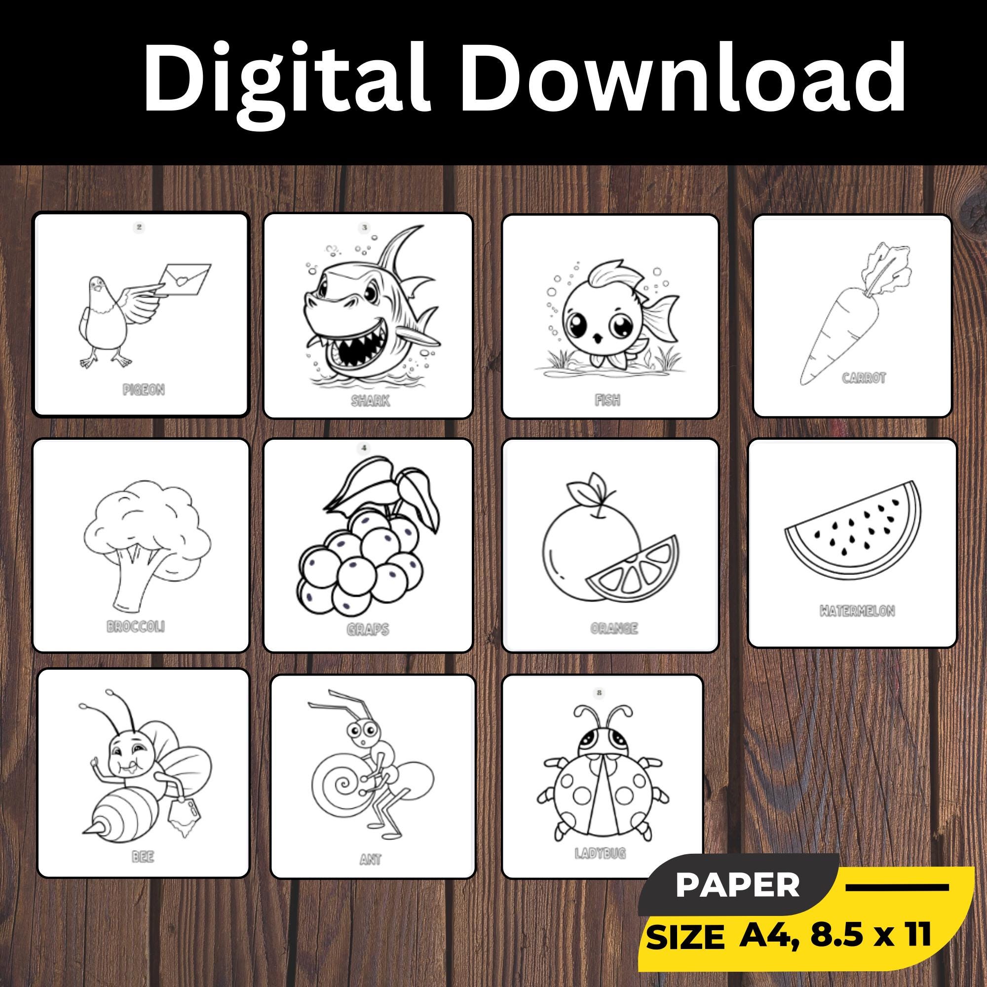 76 Printable Alphabet Coloring Pages +animals+ Sea Animals+ Insect+ ...