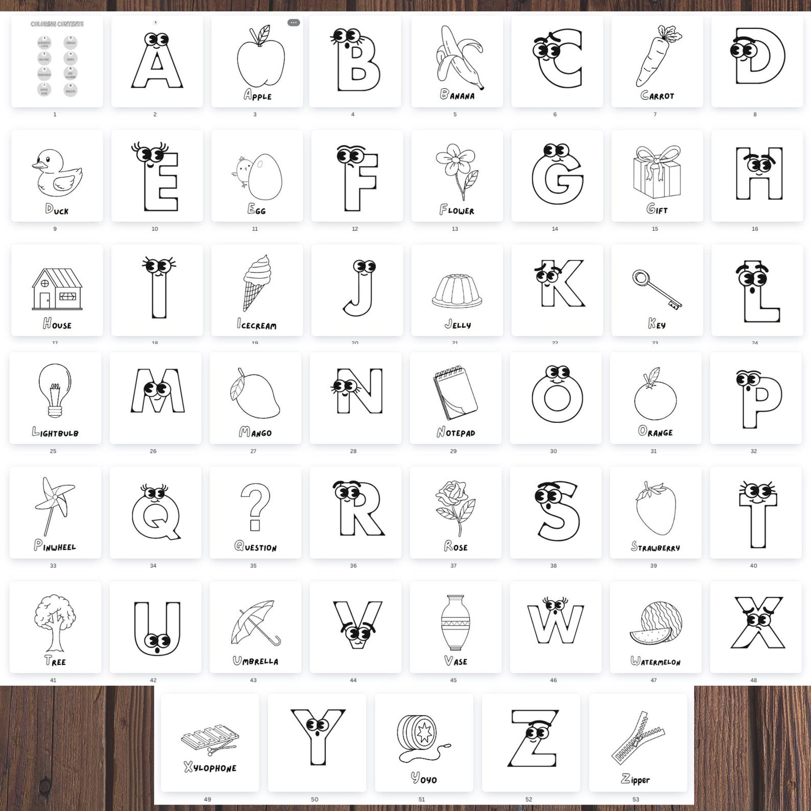 76 Printable Alphabet Coloring Pages +animals+ Sea Animals+ Insect+ ...