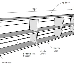 Midcentury Style Floating Shelf Woodworking Plans DIY - Etsy