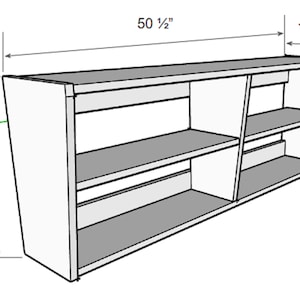 Midcentury Style Floating Shelf Woodworking Plans DIY - Etsy