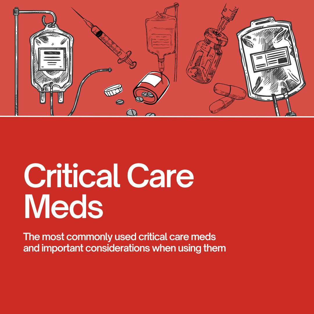 Common Critical Care Medications - Etsy
