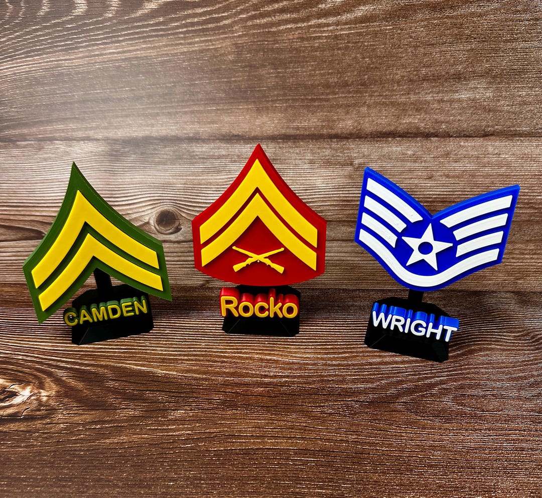 US Military Unit Rank and Name/nickname | Military Desk Plaque ...