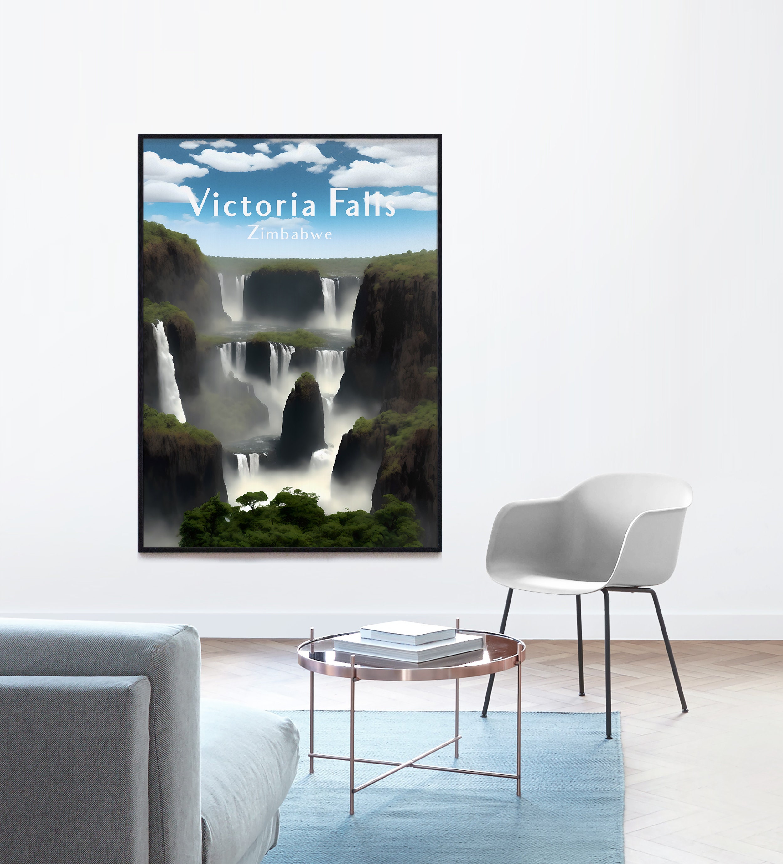 Victoria Falls Zimbabwe Poster Printable Wall Art Africa - Etsy
