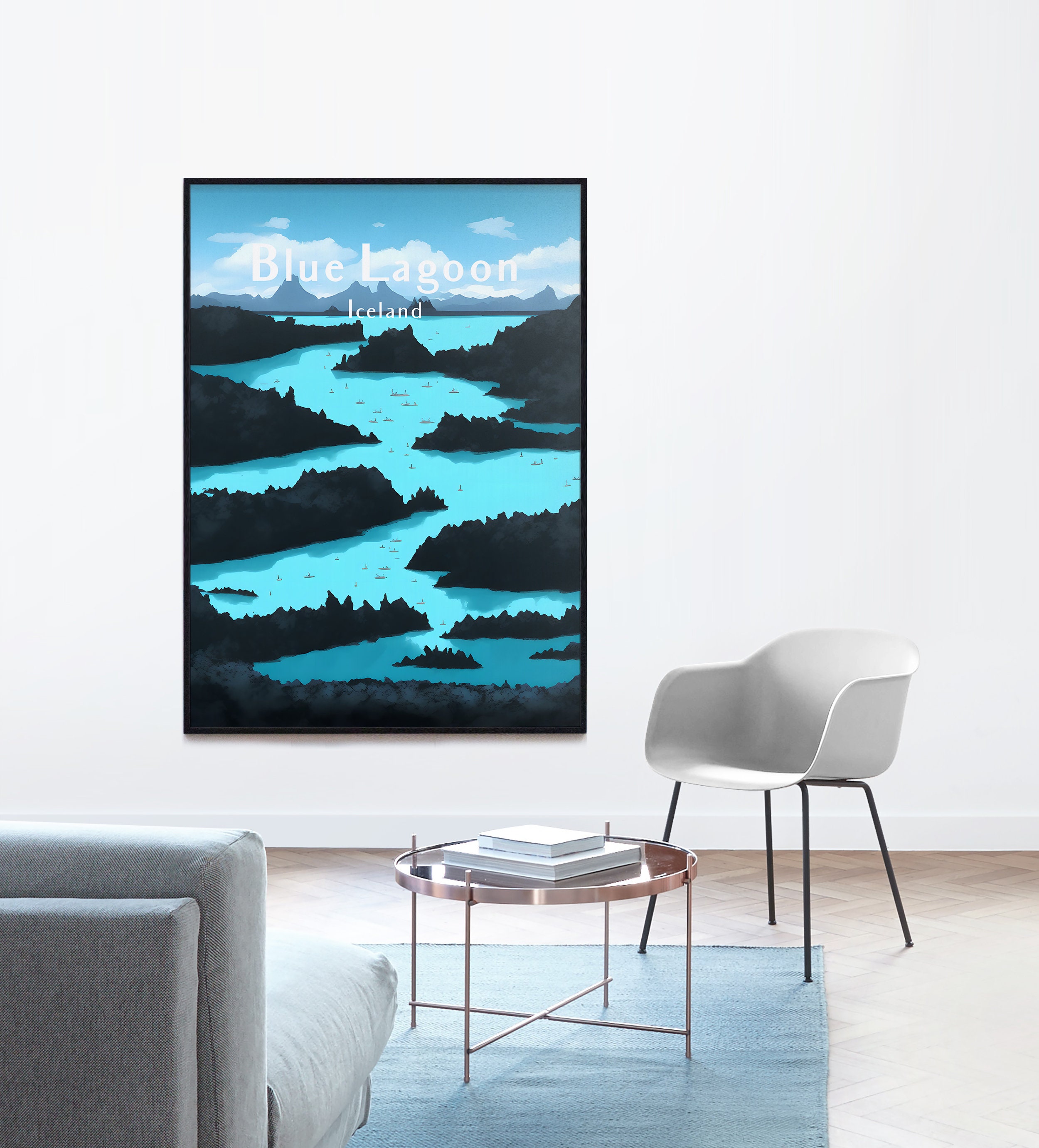 Blue Lagoon Iceland Poster Printable Wall Art Digital - Etsy