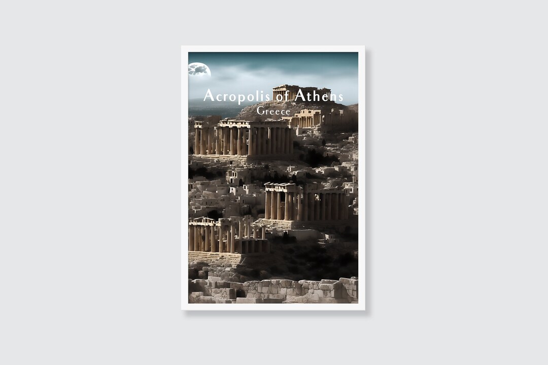 Acropolis of Athens Poster Greece Wall Art Digital Download - Etsy