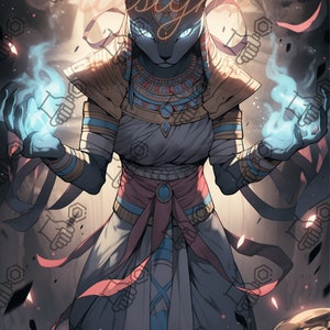 Sphynx Cat Art Print, Anime Art Styles, Digital Download, Digital Art ...