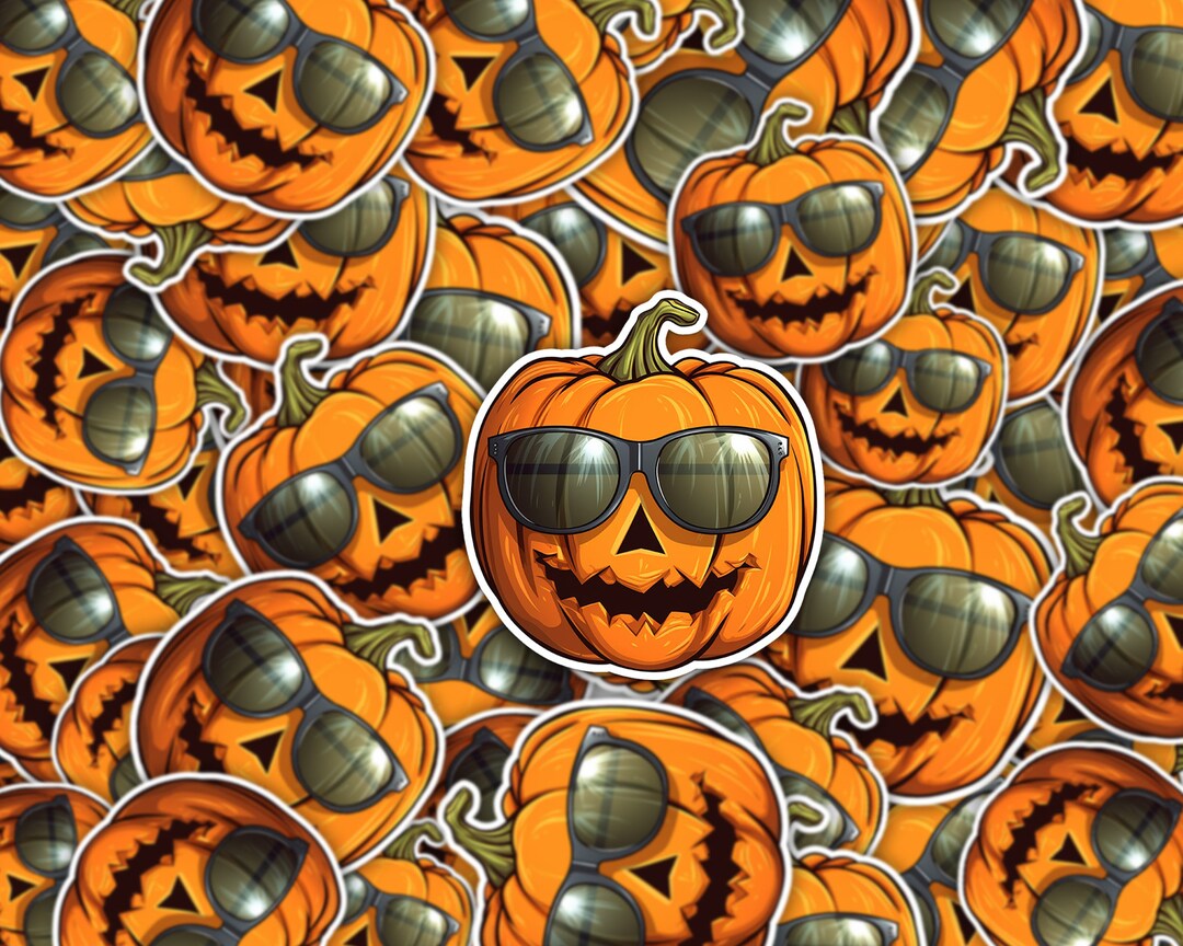 Jack-o-lantern Sticker Halloween Sticker Cartoon Sticker - Etsy