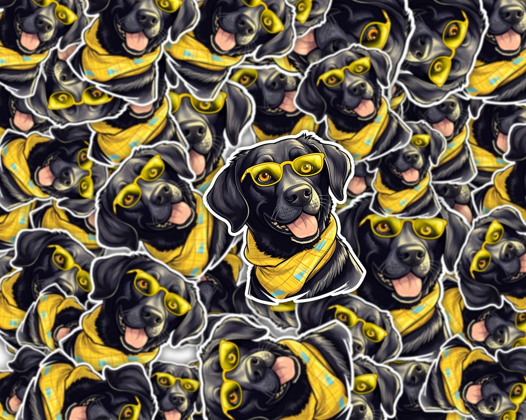 Knox Sticker Black Lab Sticker Cartoon Sticker Vinyl - Etsy