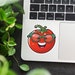 Tomato Sticker Cute Food Sticker Cartoon Veggie Veggie Glasses vinyl ...