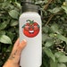 Tomato Sticker Cute Food Sticker Cartoon Veggie Veggie Glasses vinyl ...