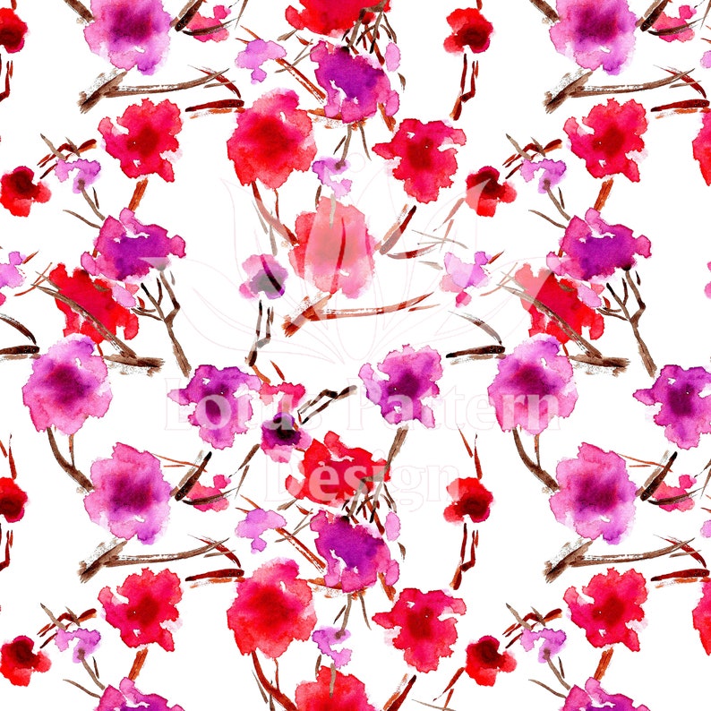Flowers Digital Paper, Floral Confetti, Seamless Pattern, Spring ...