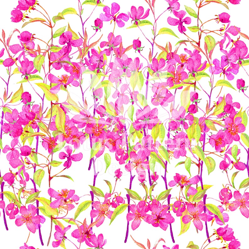 Flowers Digital Paper, Floral Confetti, Seamless Pattern, Spring ...