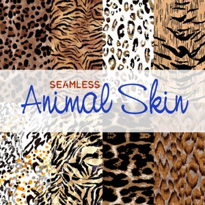 Animal Skin Textures Digital Paper - Animal Fur Backgrounds - 8 Designs ...
