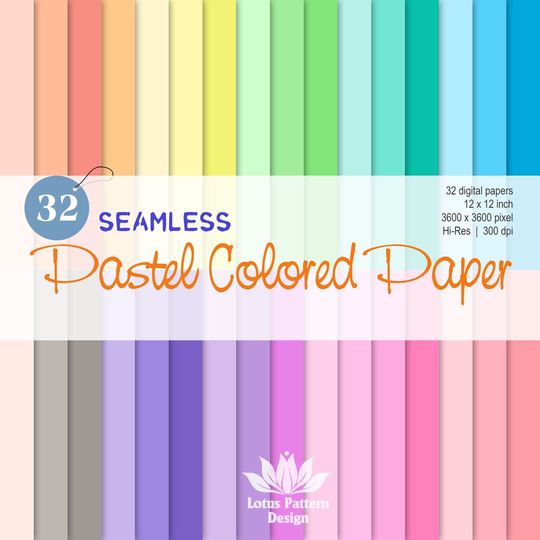 Pastel Digital Paper Pack, Scrapbooking Papers, Commercial Use ...