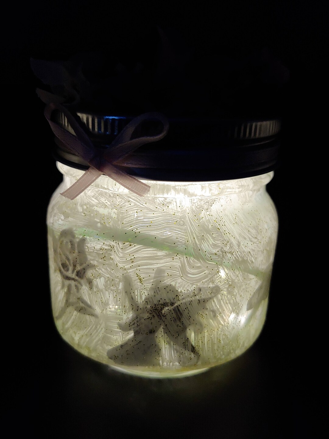 Fairy Silhouette Night Light Jar 8 Oz - Etsy