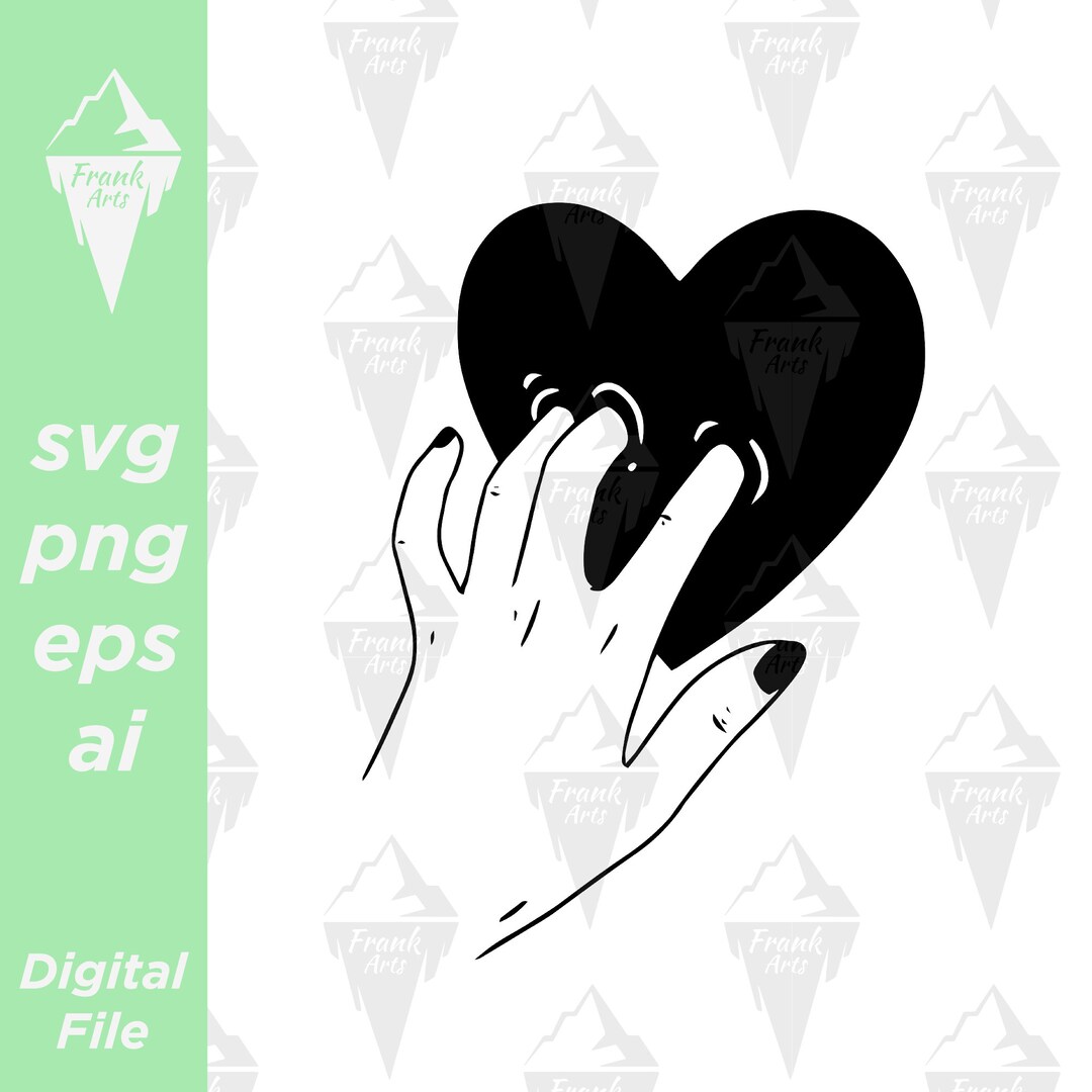 Touch Heart Digital Download SVG PNG EPS | Cut File, Clip Art, Vector ...