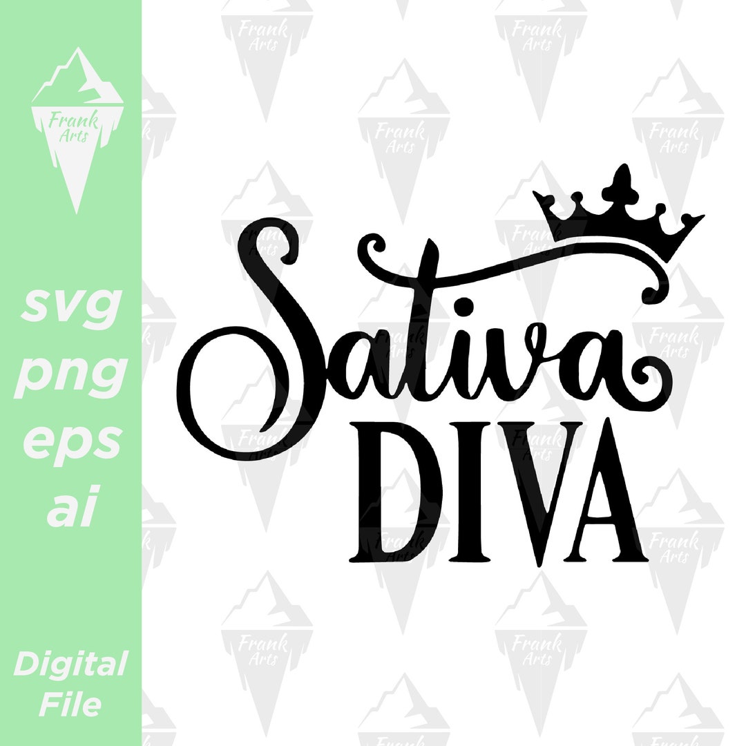 Sativa Diva Download SVG PNG EPS Cutfile Clipart Vector - Etsy