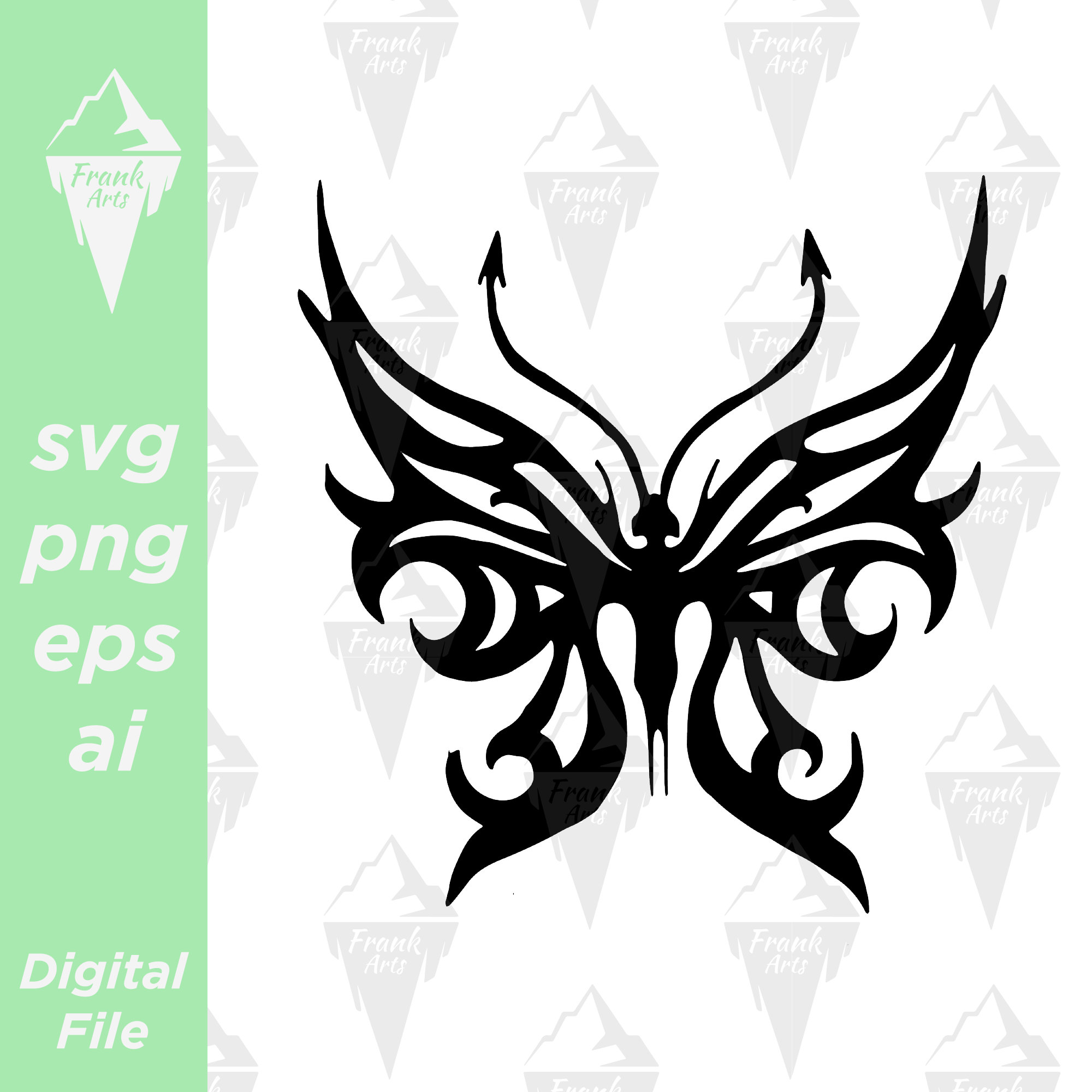 Cybersigilism Style Butterfly Design Digital Download SVG PNG EPS Cut ...