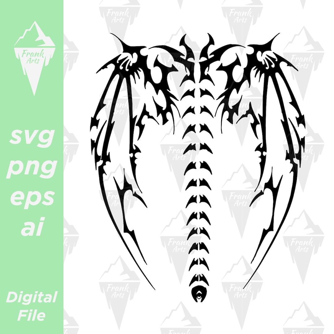 Cybersigilism Style Wings Design Digital Download SVG PNG EPS | Cut ...