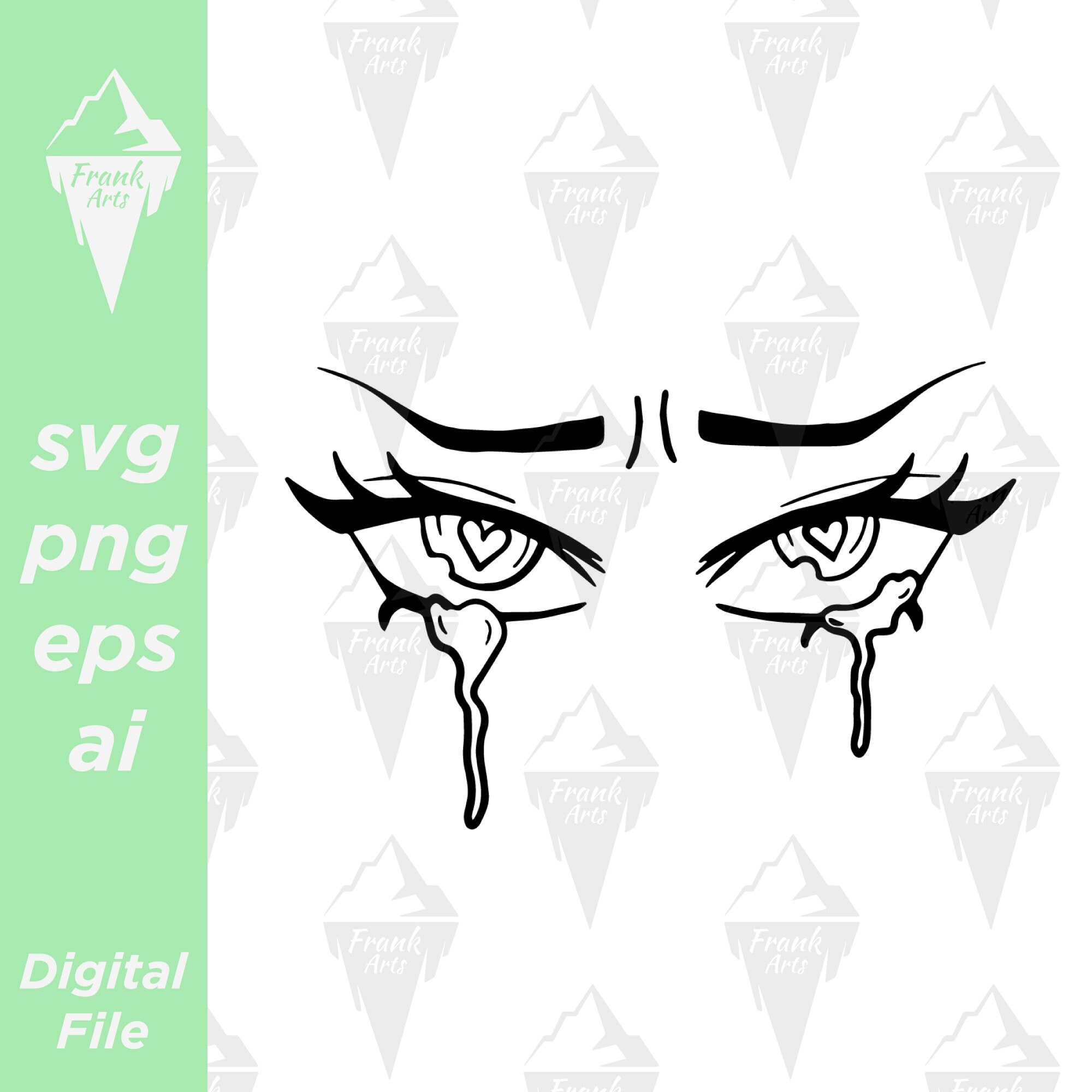 Gothic Eye Heart Digital Download SVG PNG EPS Cutfile - Etsy