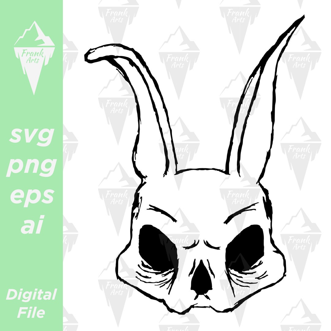 Evil Bunny Mask Halloween Digital Download SVG PNG EPS | Cut File, Clip ...
