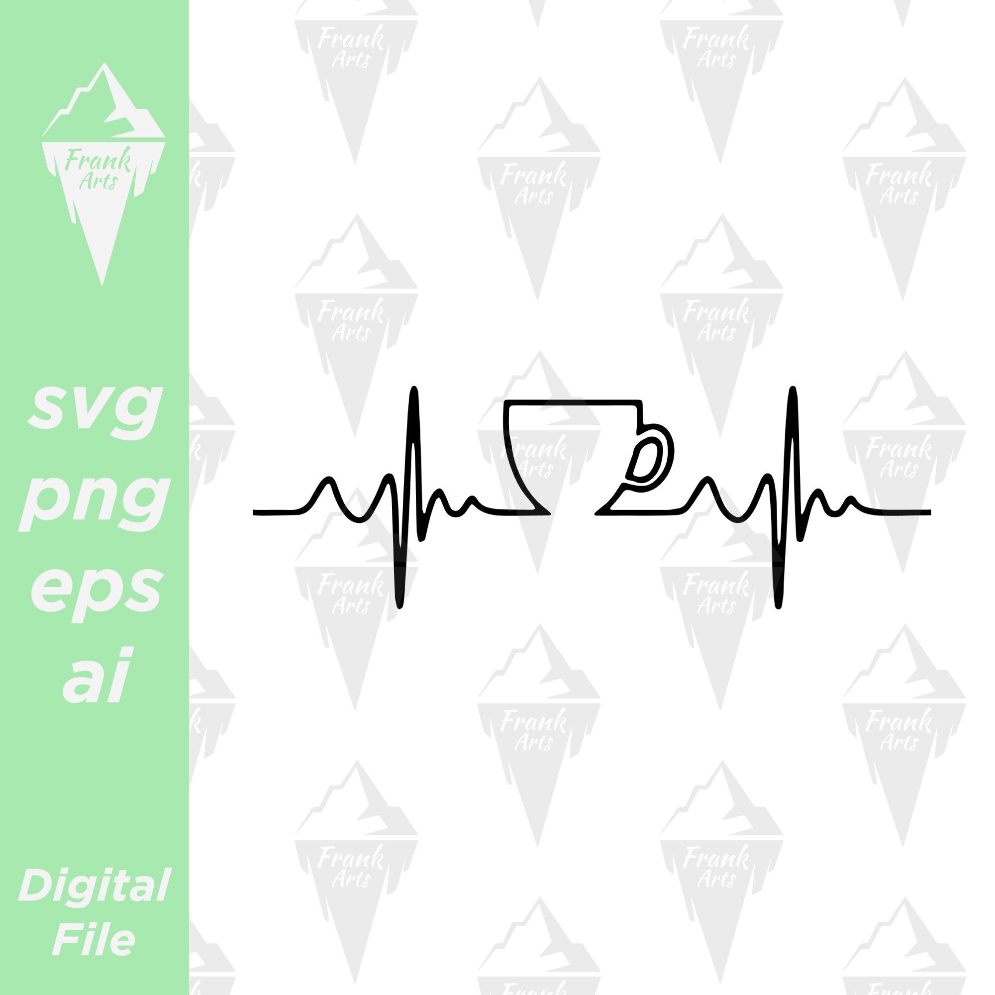 Coffee Heartbeat Digital Download SVG PNG EPS Cutfile - Etsy