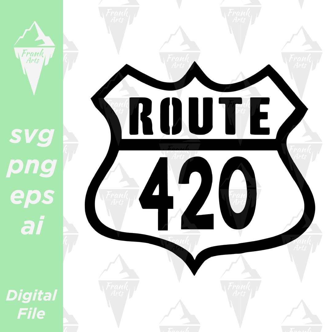 Route 420 Hwy Download SVG PNG EPS | Cutfile, Clipart, Vector, Cricut ...
