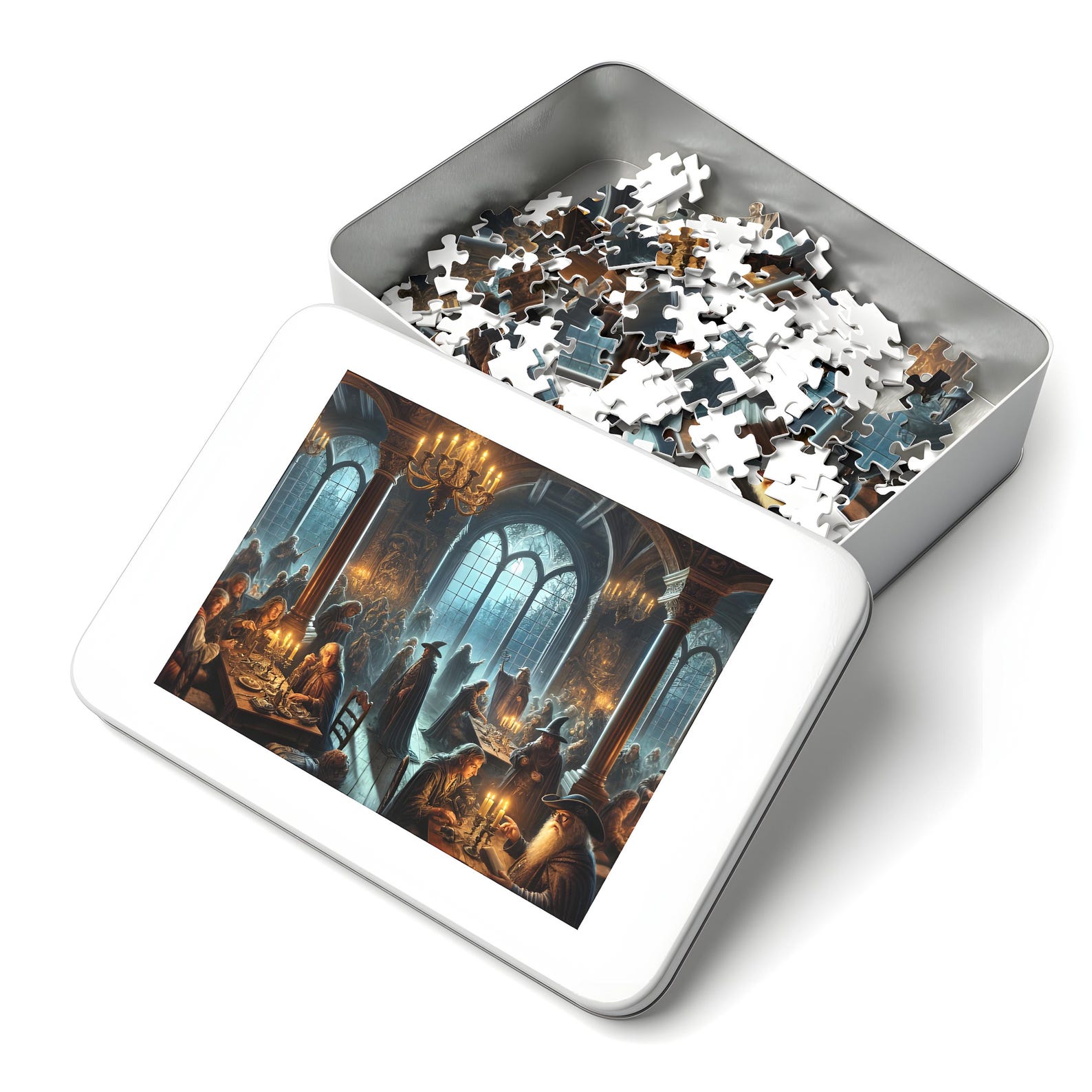 Puzzle | "medieval Banquet Hall" | Intricate Gothic Fantasy Scene With ...