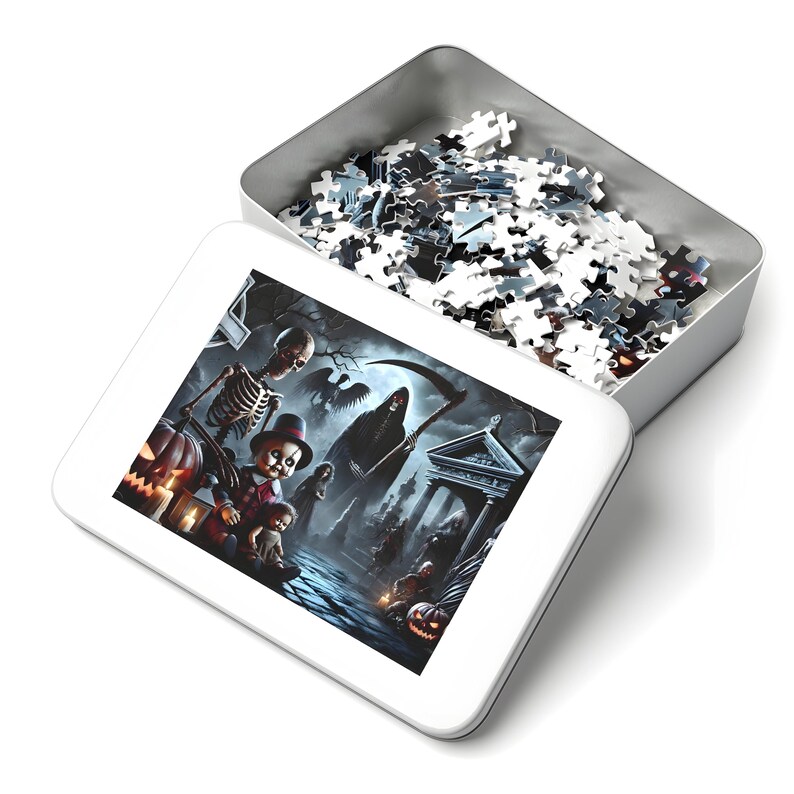 Adult Puzzle | "ghouls' Gathering" | Spooky Halloween Scene With Ghosts ...