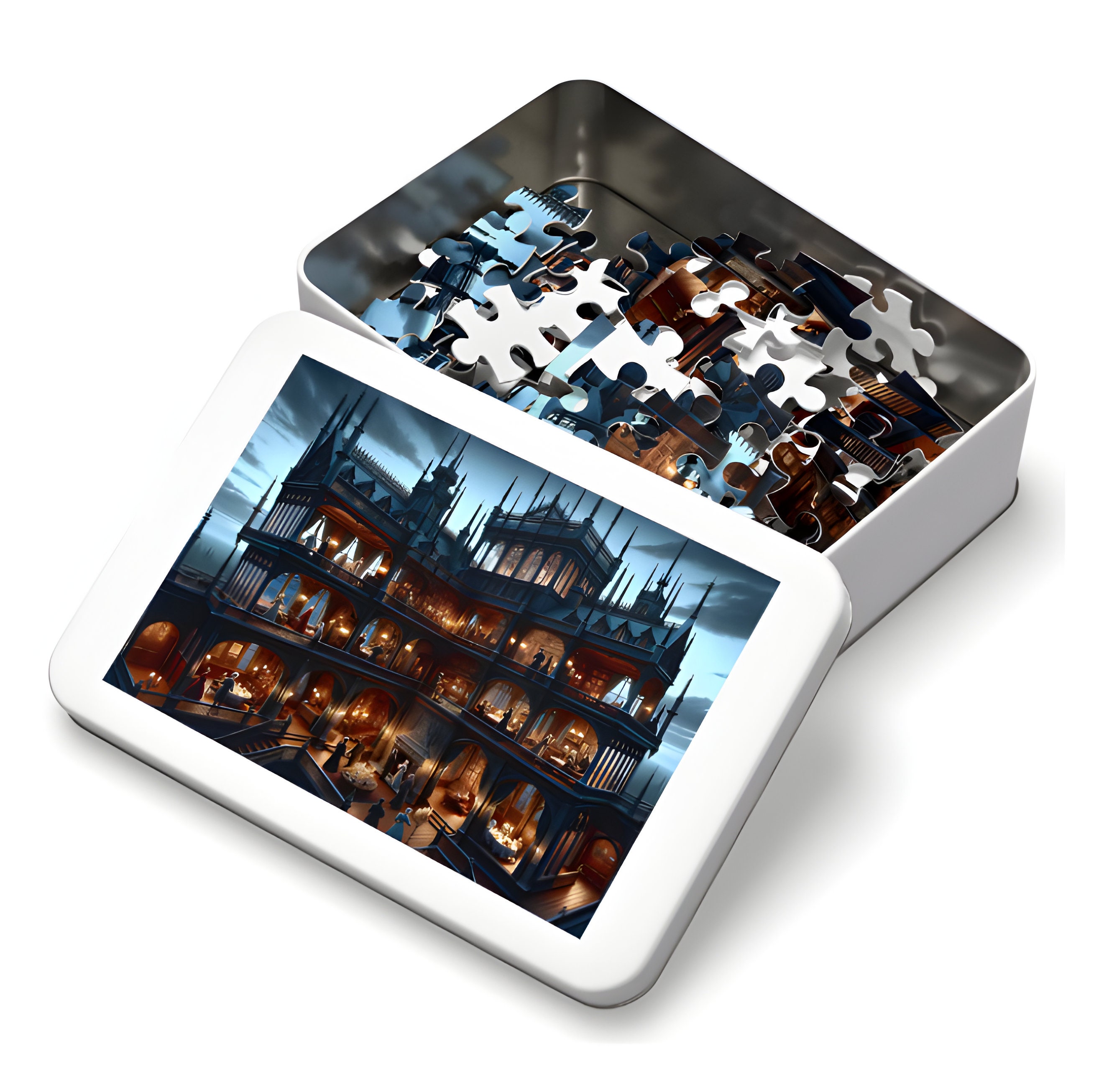 Puzzle twilight Mystique Victorian Mansion Gothic Cross-section Adult ...