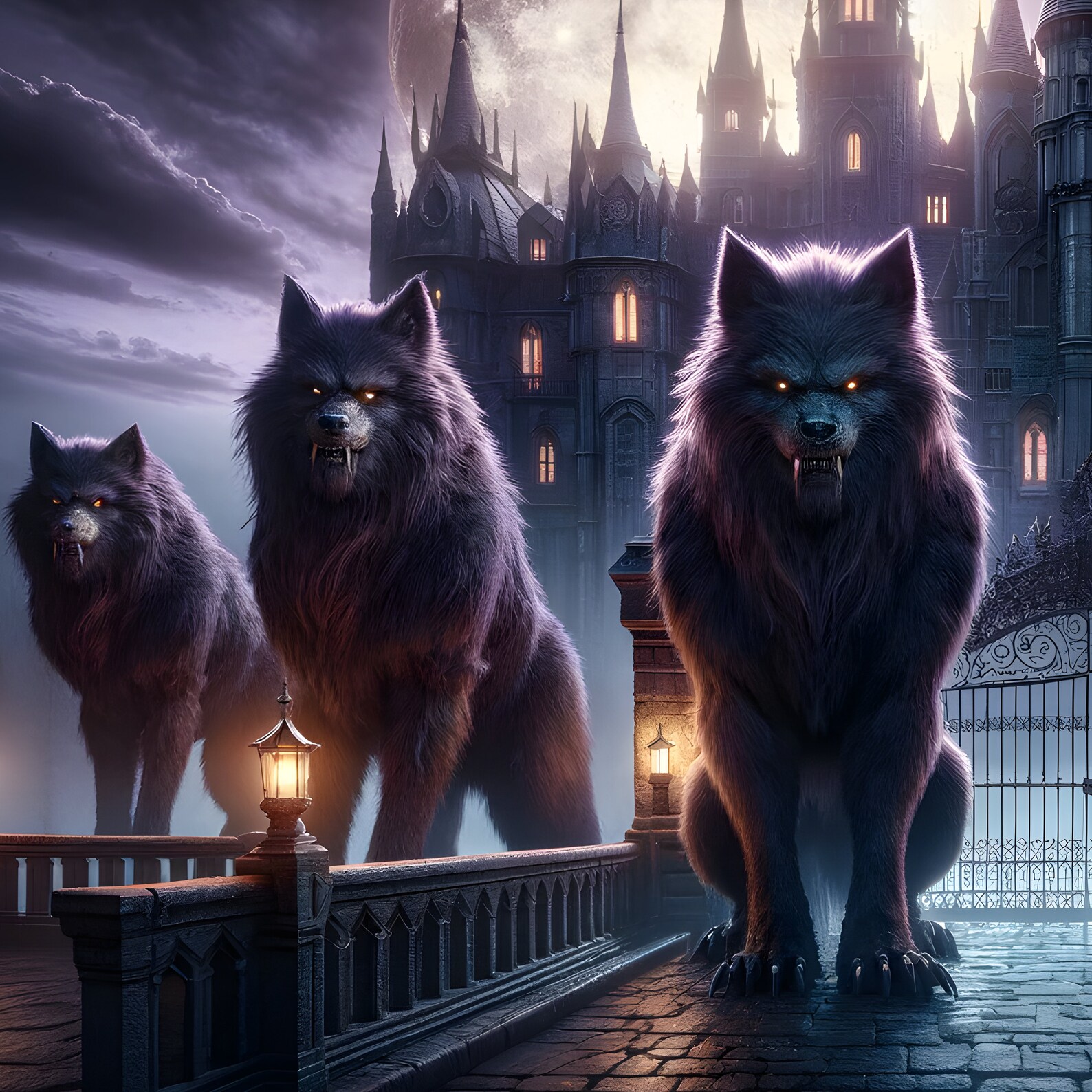 Puzzle | "twilight Vigil" | Werewolves and Vampire Castle Adult Puzzle ...