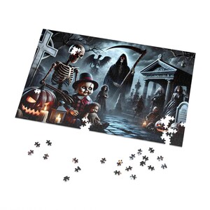 Adult Puzzle | "ghouls' Gathering" | Spooky Halloween Scene With Ghosts ...