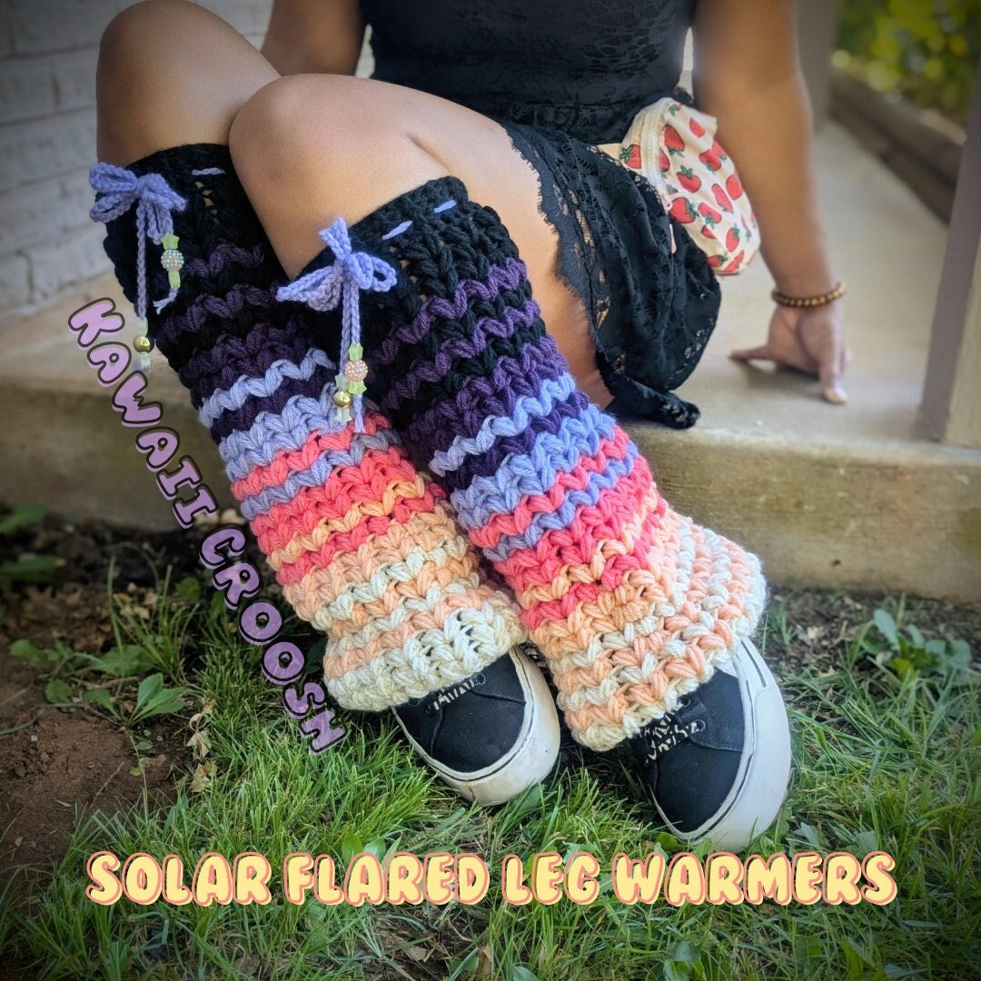 Solar Flared Leg Warmers, Cute Flared Leg Warmers, Festival Accessories ...