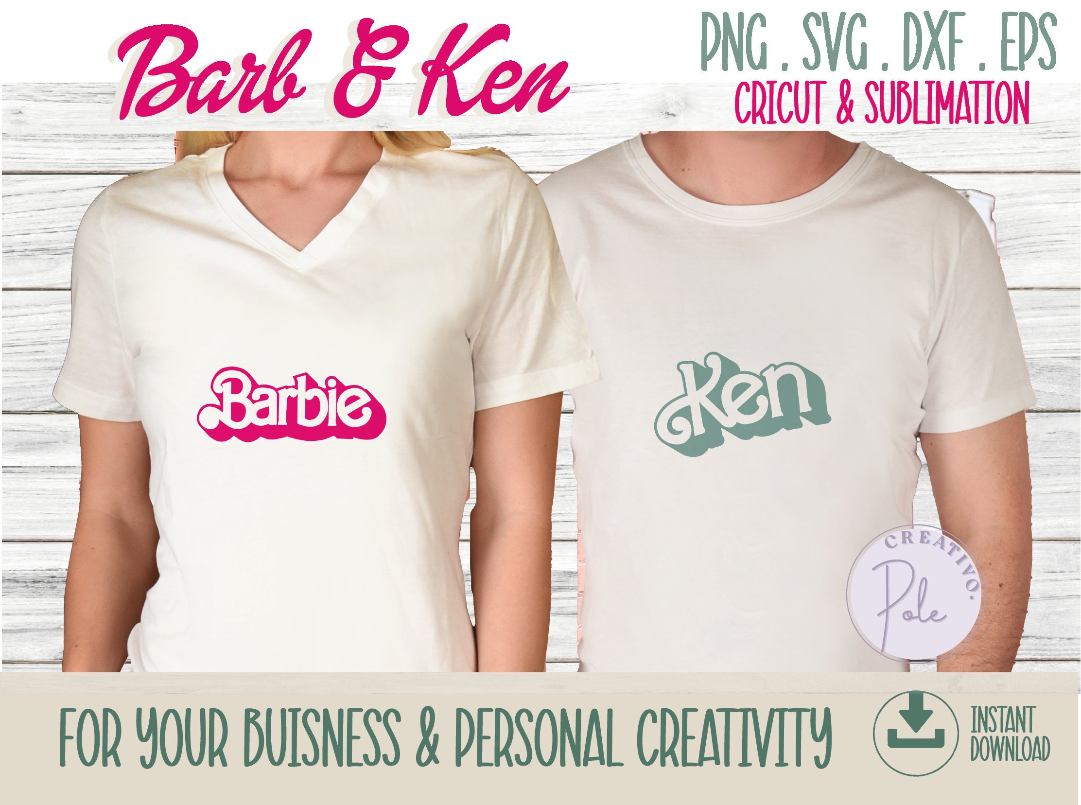 Barb Logo Babe Doll Design Bundle Retro 60s 70s 80s 90s 00s / SVG PNG ...