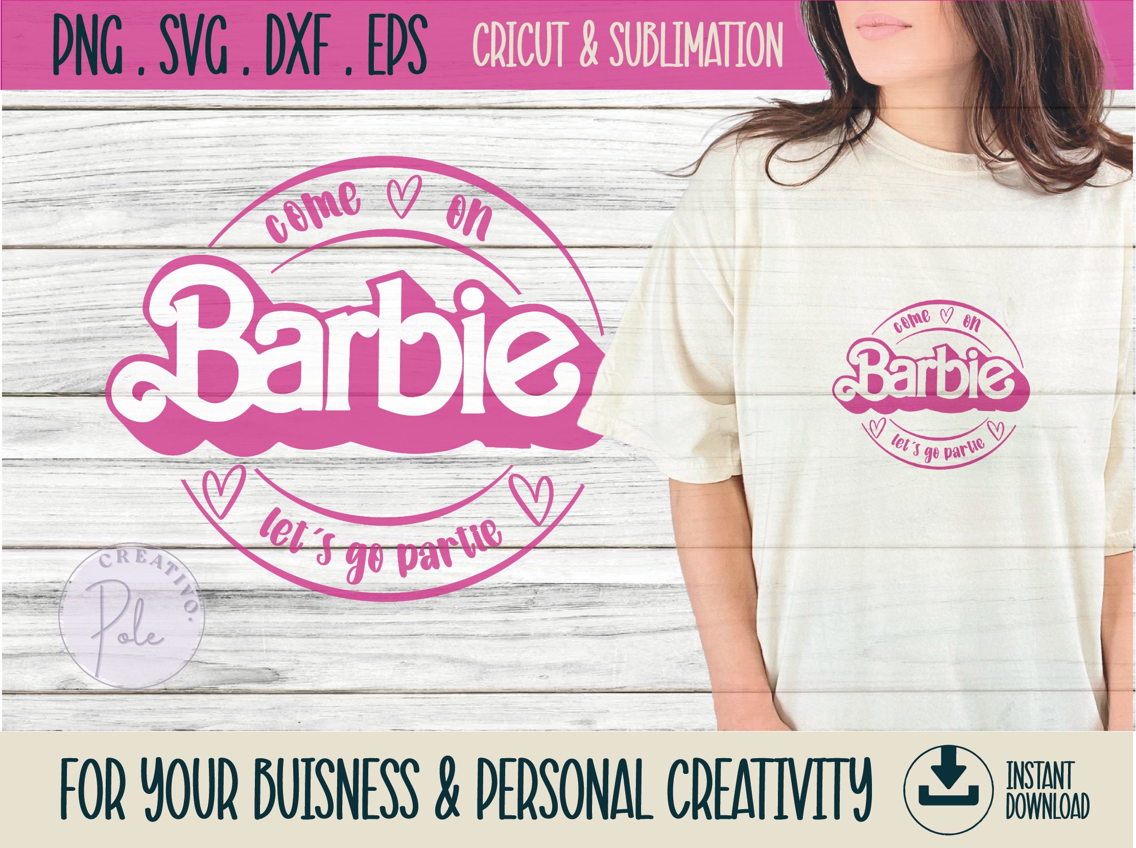 Barb Doll SVG Lets Go Party Cricut Barb Doll Svg Retro 90's Barb Doll ...