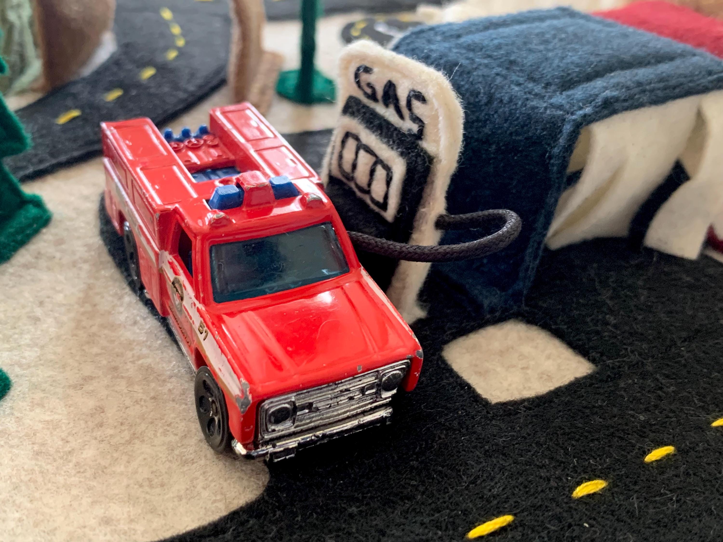 Felt Car Mat, Handmade Road Playmat, Foldable Travel Toy, Felt Car ...