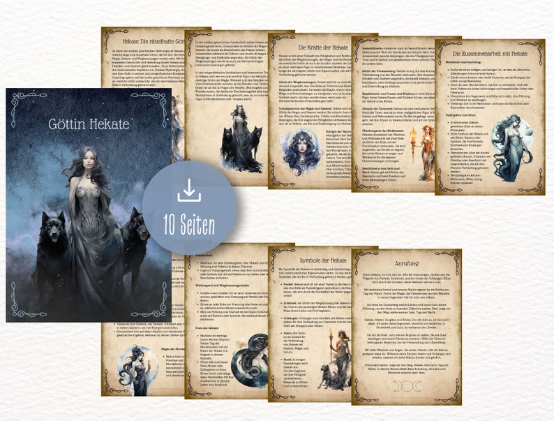 Goddess Hekate PDF Package for Printing, Greek Mythology, Book of ...