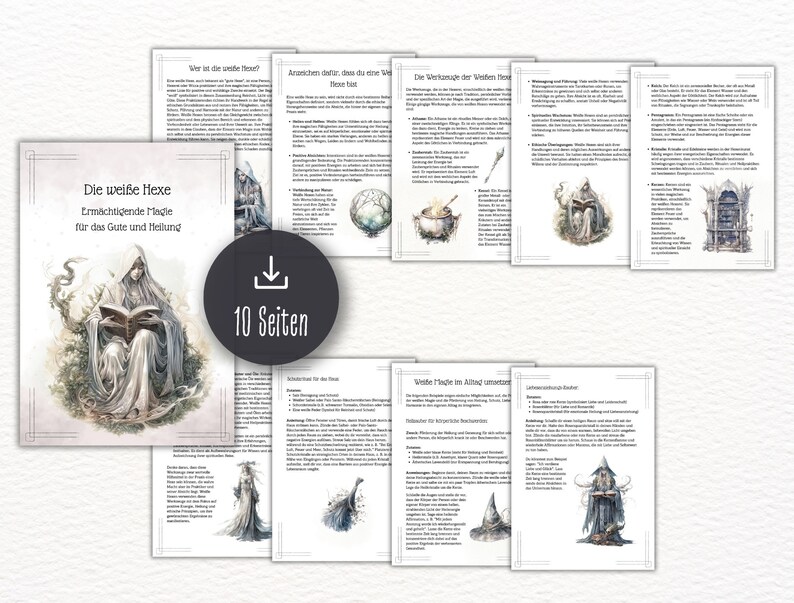 The White Witch PDF Package for Printing, White Magic, Types of Witches ...