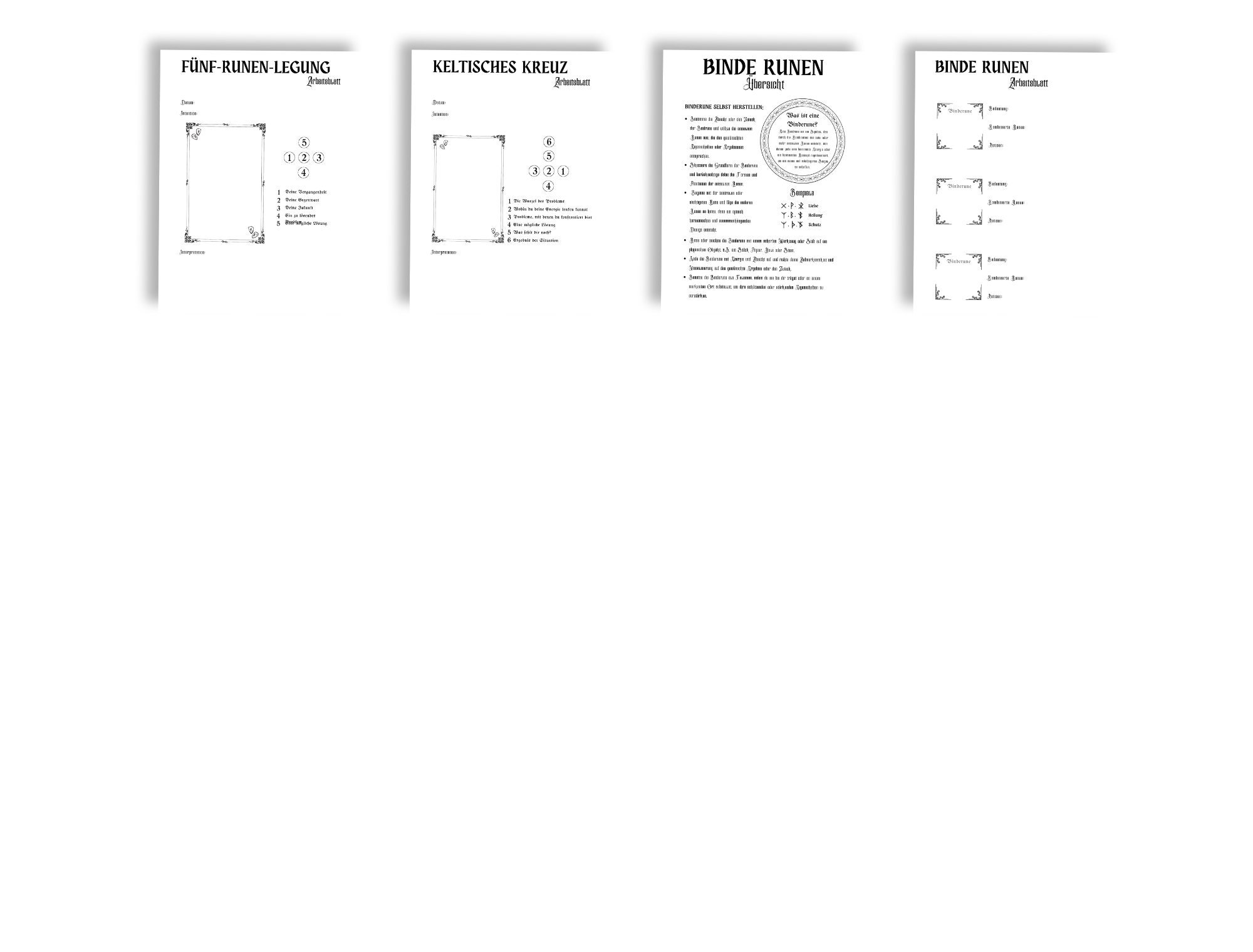 16 Seiten Runen Magie Basiswissen, Runen Bedeutung, Runenalphabet ...