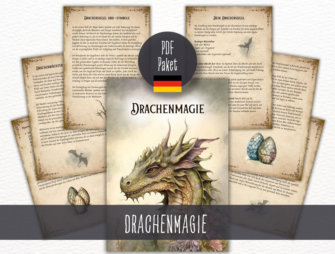 Dragon Magic, PDF Package for Printing, Dragons, Magic, Instructions ...