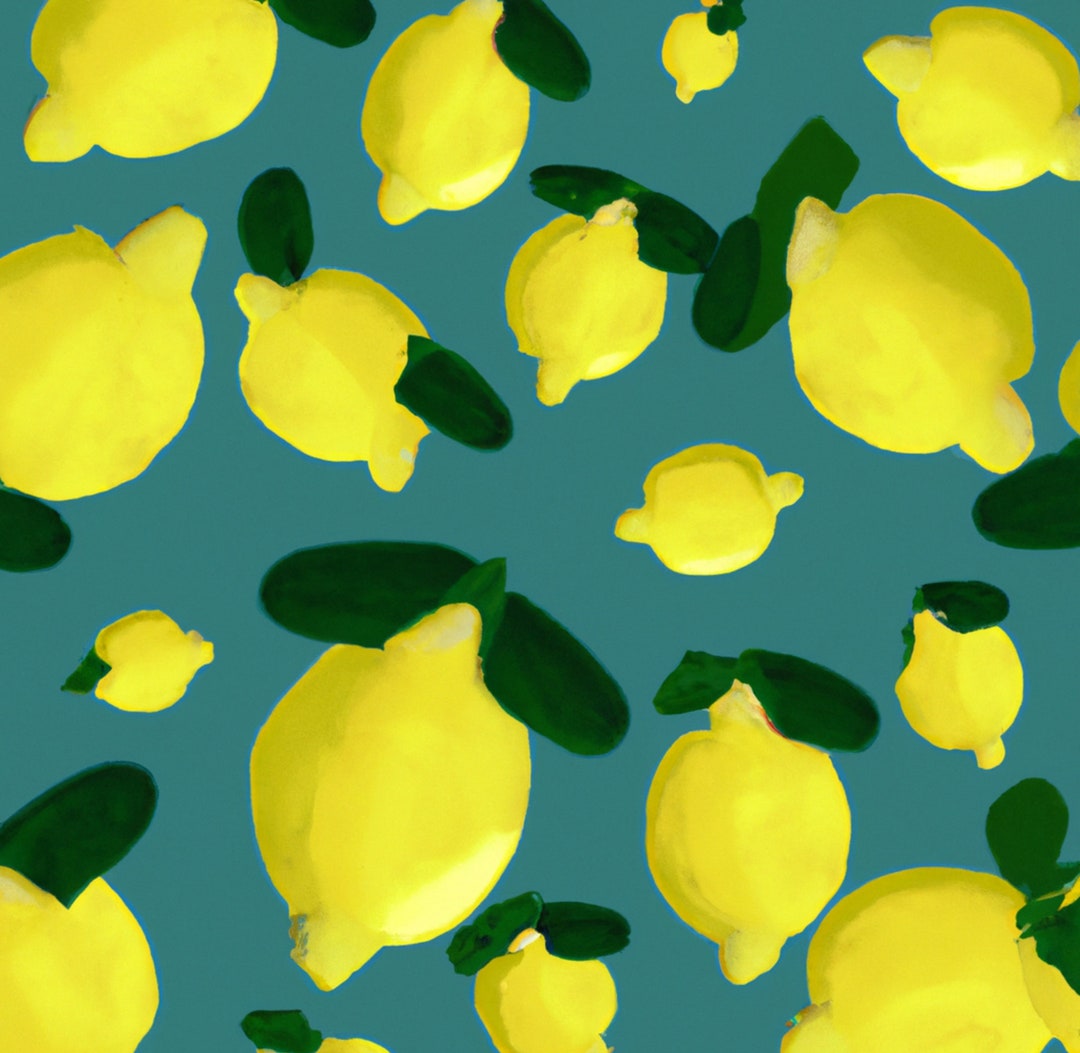Lemon Wallpaper Print - Etsy