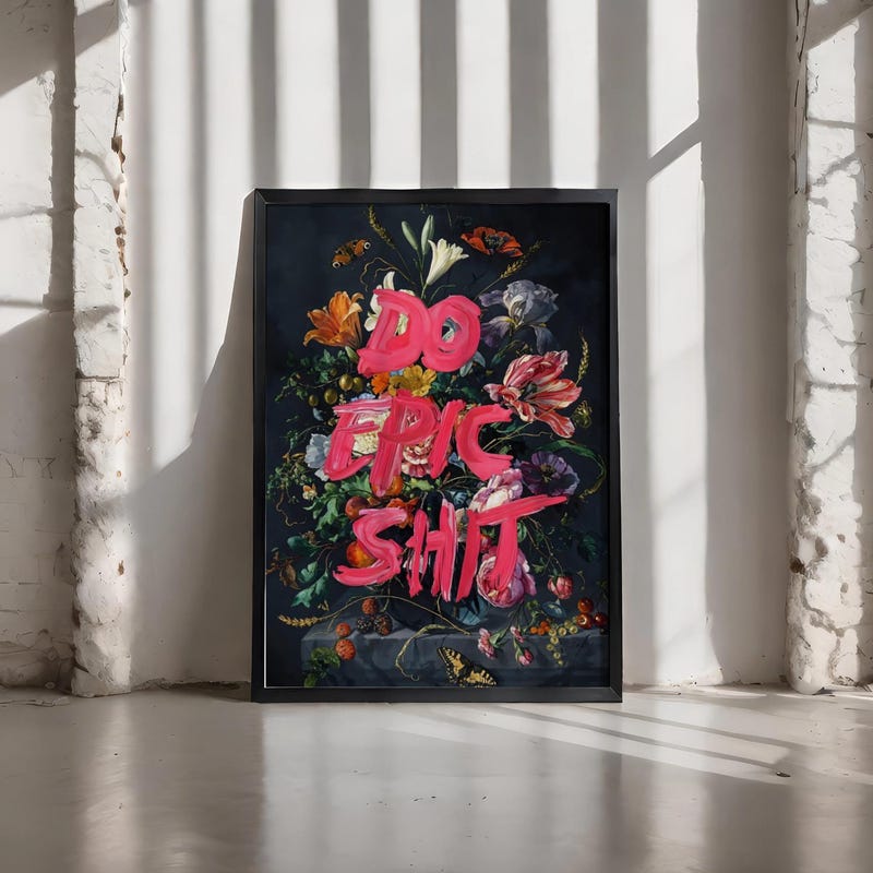 Florals With Quotes Prints - Etsy UK