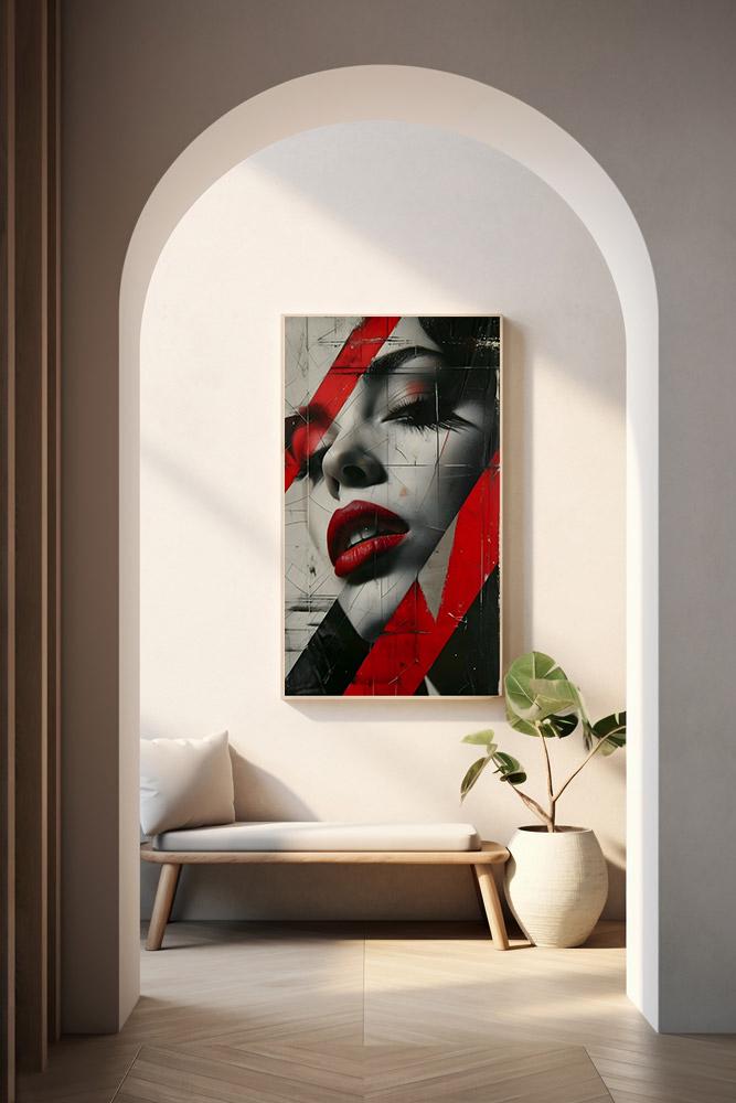 Red Lips Graffiti Art Print: Edgy Pop Art Wall Decor (digital Download ...