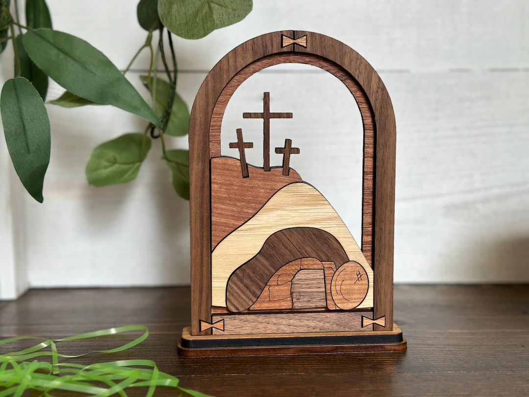Resurrection “empty Tomb” Easter Decor – Christian Mantel Art ...
